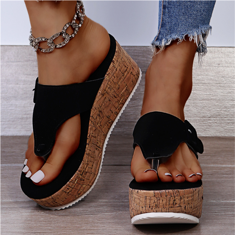 Orthopedic Platform Wedge Thong Sandals for Women – Supportive Comfort ...